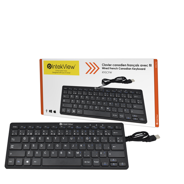 IntekView French Canadian Mini Keyboard with 11'' Cord – Les Cartouches ...